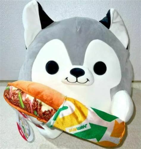 Free Snackles Subway Sandwich Husky Dog 14inch Nigel Plush Brand