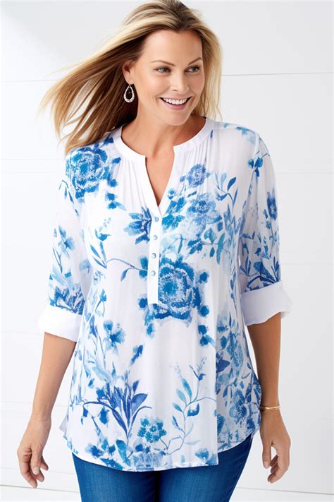 Flycurvy Plus Size Casual Tops For Women