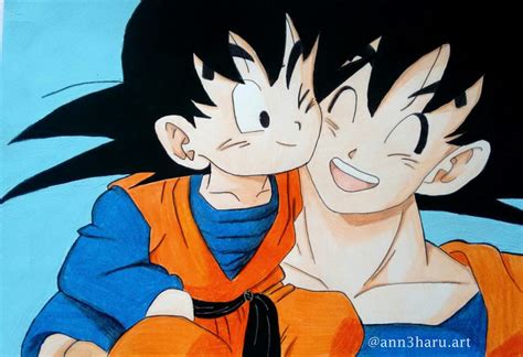 Goten And Goku By Annekeyes On Deviantart