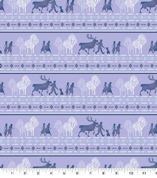 Disney Frozen 2 Flannel Fabric Frozen Friends Stripe Disney Fabric