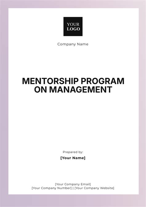Free Mentorship Program Structure Template To Edit Online