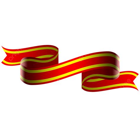 빨간 리본 장식적인 노란색 선 골드 라인 Png 일러스트 및 Psd 이미지 무료 다운로드 Pngtree