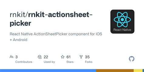 Github Rnkitrnkit Actionsheet Picker React Native Actionsheetpicker Component For Ios Android