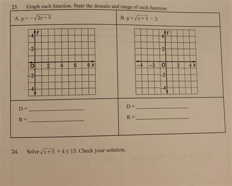 Solved 23 Graph Each Function State The Domain And Range