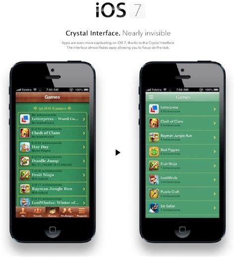 This Is What Game Center Should Look Like In Ios 7 Concept Cult Of Mac