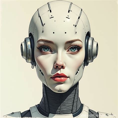 Fembot Robot Face Close Up Stable Diffusion Online