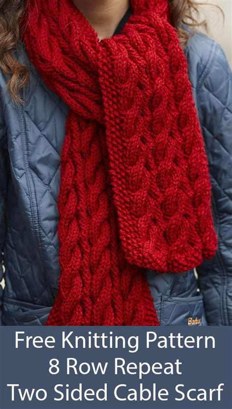 Reversible Cable Knit Scarf Pattern