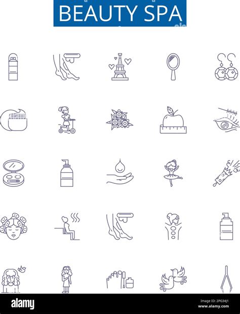 Beauty Spa Line Icons Signs Set Design Collection Of Beauty Spa
