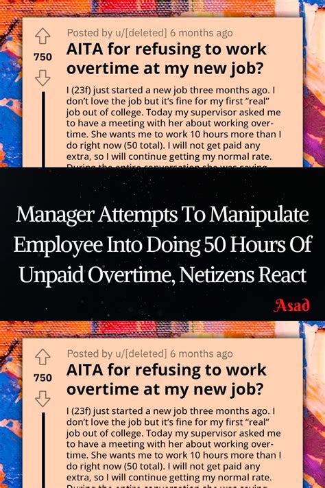 Manager Attempts To Manipulate Employee Into Doing 50 Hours Of Unpaid