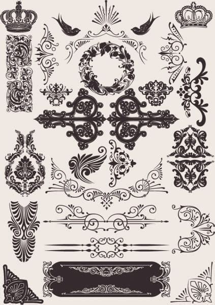 유럽 배경 패턴 벡터 Eps Uidownload