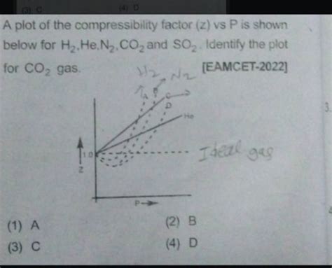 A Plot Of The Compressibility Factor Z Vs P Is Shown Below For Mathr