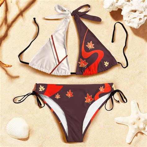 Custom Genshin Impact Anime Bikini Set Kaedehara Kazuha Etsy