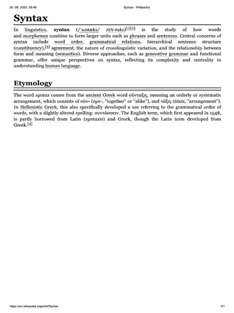 Syntax Wikipedia Pdf