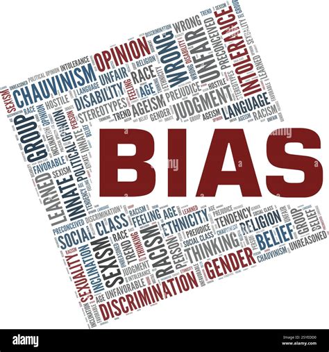 Bias Vector Illustration Word Cloud Isolated On A White Background