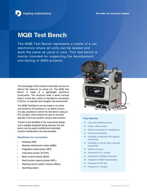 Mqb Test Bench Product Sheet En Pdf