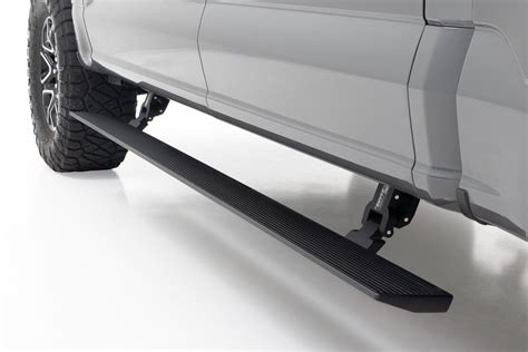 Rough Country Power Running Boards With Led Step Lights For