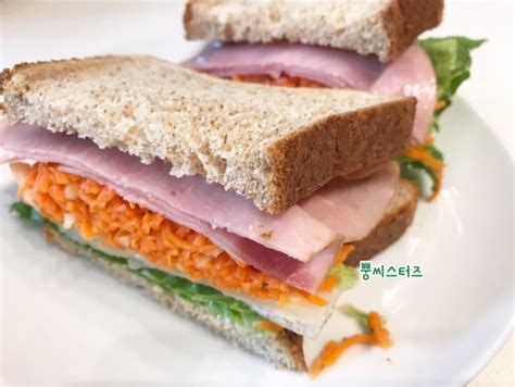 건강한 당근라페 샌드위치