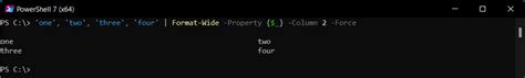 Format The Output Of A String In Multiple Columns With Powershell