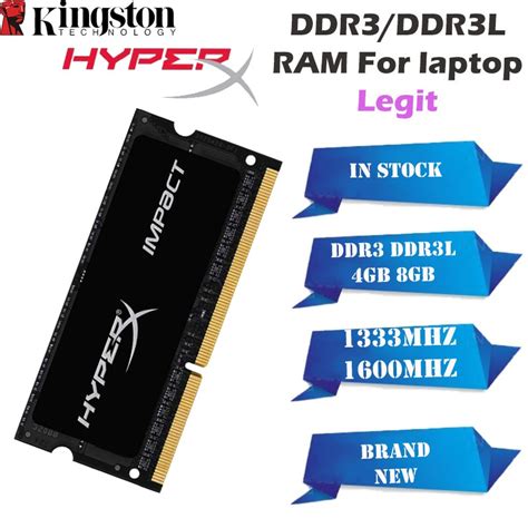 Hyperx Ddr3 Ddr3l Ram สําหรับแล็ปท็อป 4g 8gb 1333 1600mhz Pc3l Sodimm Pc3 Ram อัพเกรดคอมพิวเตอร์