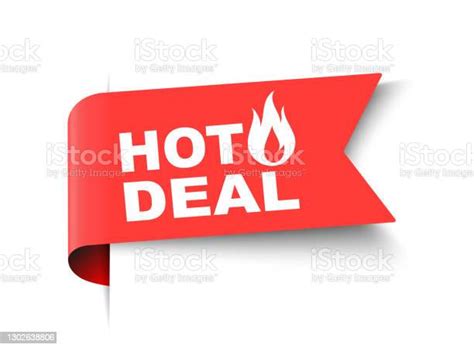 벡터 일러스트 핫 딜 라벨입니다 불이 붙은 현대 웹 배너 요소 열 개념에 대한 스톡 벡터 아트 및 기타 이미지 열 개념 세일 동의 Istock