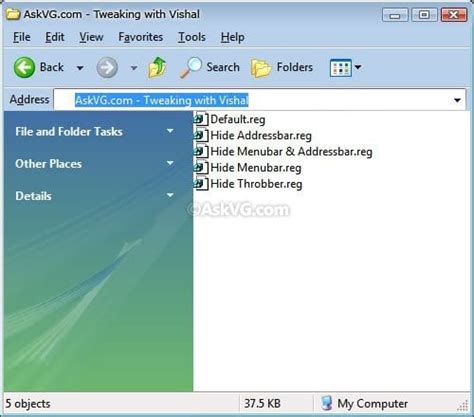 How To Hide Menubar Addressbar Standard Toolbar And Throbber Small