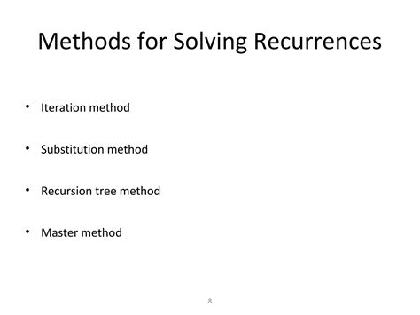 Recursion Tree Method Ppt