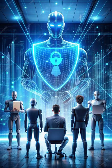 Advanced Cyber Security Ai And Programmers Protecting Digital Platforms Premium Ai Generated Image