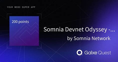 somnia devnet odyssey week 2 by somnia network galxe quest