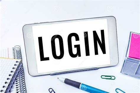 Writing Displaying Text Login Conceptual Photo Entering Website Blog
