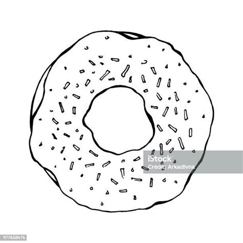 흰색 배경에 고립 도넛을 스케치 합니다 벡터 일러스트 레이 션 귀여운에 대한 스톡 벡터 아트 및 기타 이미지 귀여운 그리기 낙서 드로잉 Istock