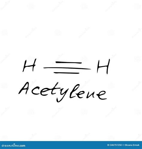 Acetylene Molecule Structural Chemical Formula Ball And Stick Model Isolated Image Ethyne