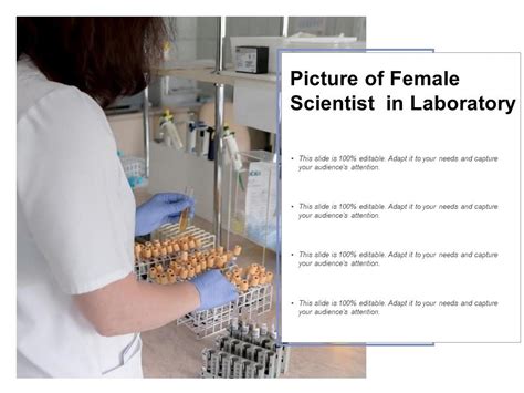 Picture Of Female Scientist In Laboratory Ppt PowerPoint Presentation Icon Topics