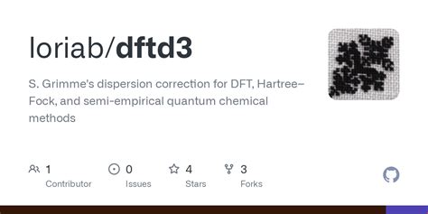 github loriab dftd3 s grimme s dispersion correction for dft