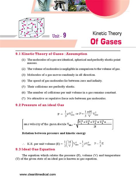 Kinetic Theory Of Gases Pdf Gases Heat