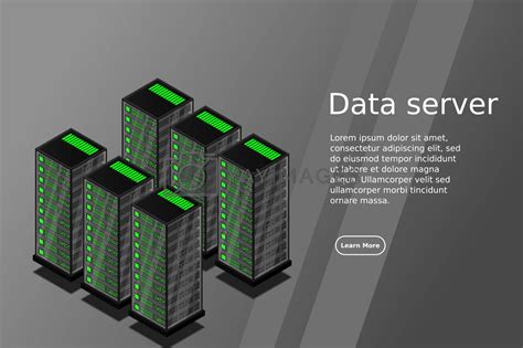 Mainframe Powered Server High Technology Concept Data Center Cloud Data Storage By Aozora