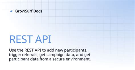 Rest Api Growsurf Docs