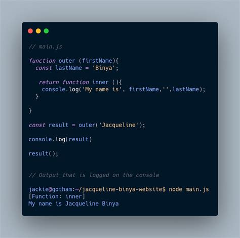 Closures Scope And All The Good Stuff About Javascript Jacqueline Binya