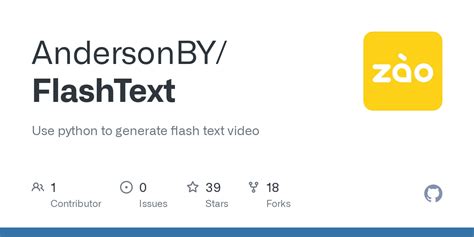 Github Andersonbyflashtext Use Python To Generate Flash Text Video