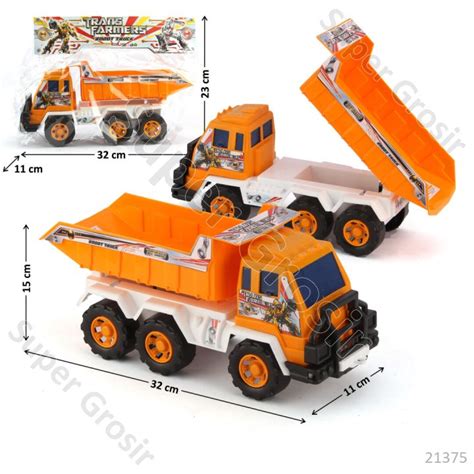 Jual Kendaraan Konstruksi Truk Tronton Dump 32 Cm Fw Gambar Karakter Mirip Transformer