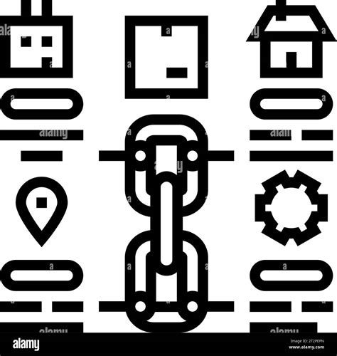 Supply Chain Planning Logistic Manager Line Icon Vector Illustration