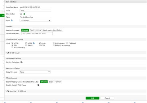 Unable To Pinglogin To My Voip Interface After Up Fortinet Community