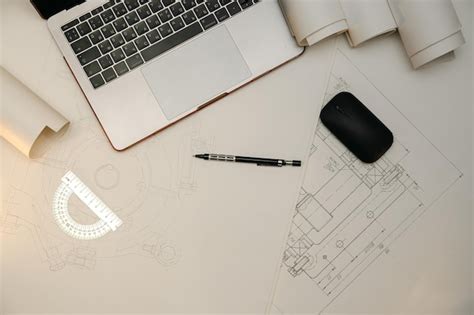 Premium Photo Engineering Drawings Protractor Notebook Term Paper Or