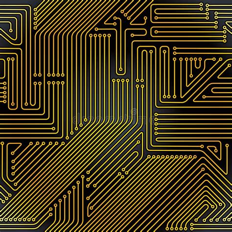 Seamless Electronic Circuit Board Stock Vector Illustration Of Geometric Circuit 18080738