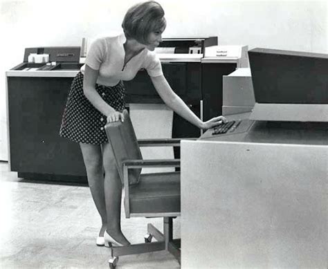 Vintage Photos Of Women In Miniskirts At Huge Computers In The S And S Vintage Everyday