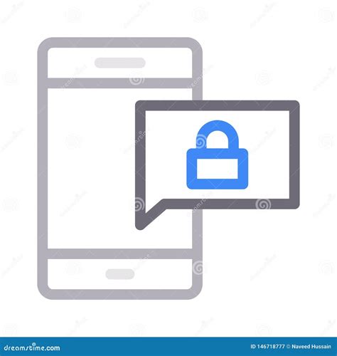 Secure Chat Thin Line Color Vector Icon Stock Vector Illustration Of Bubble Message 146718777