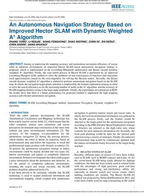 Pdf An Autonomous Navigation Strategy Based On Improved Hector Slam With Dynamic Weighted A