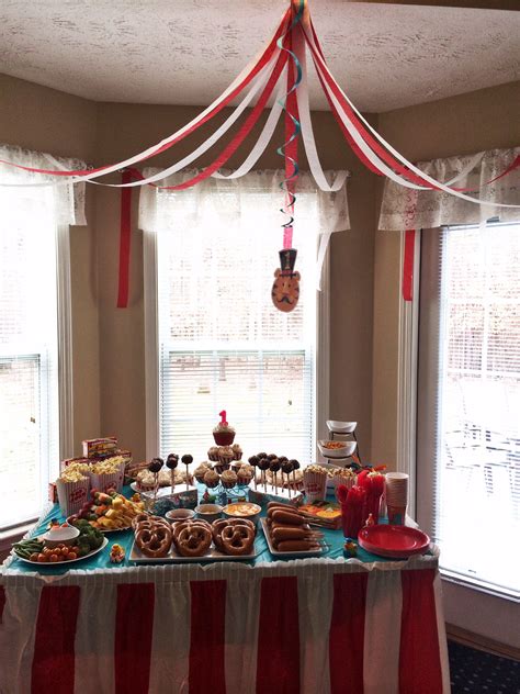 Circus Party Food Table Circus Birthday Party Theme Carnival