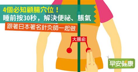 4個必知顧腸穴位！睡前按30秒，解決便祕、脹氣