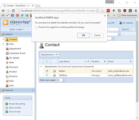 An Xaf Workaround For Prevent This Page From Creating Additional