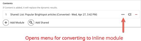 Converting Modules To Inline Or Shared Documentation Brightspot Cms
